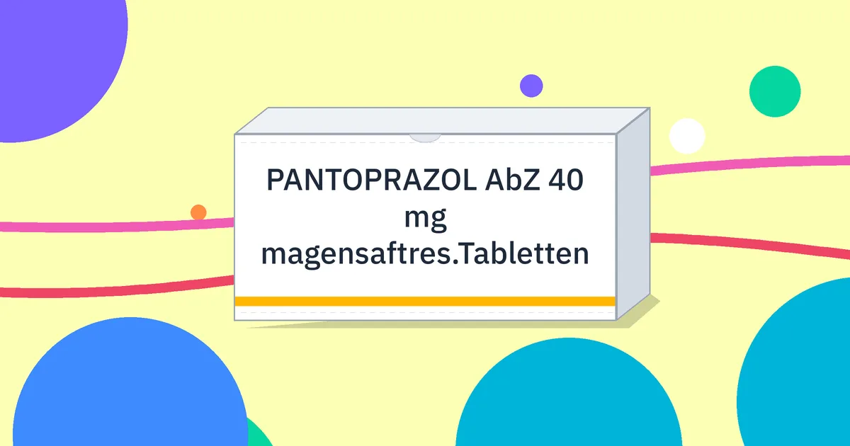 Symbolbild: Packung mit der Aufschrift PANTOPRAZOL AbZ 40 mg magensaftres.Tabletten (PZN 01841925) – Verfügbarkeit und Bezug in Apotheken in Frankfurt am Main