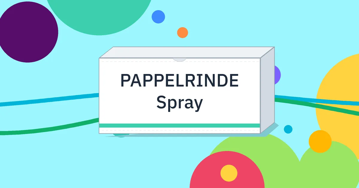 Symbolbild: Packung mit der Aufschrift PAPPELRINDE Spray (PZN 20183971) – Verfügbarkeit und Bezug in Apotheken in Frankfurt am Main