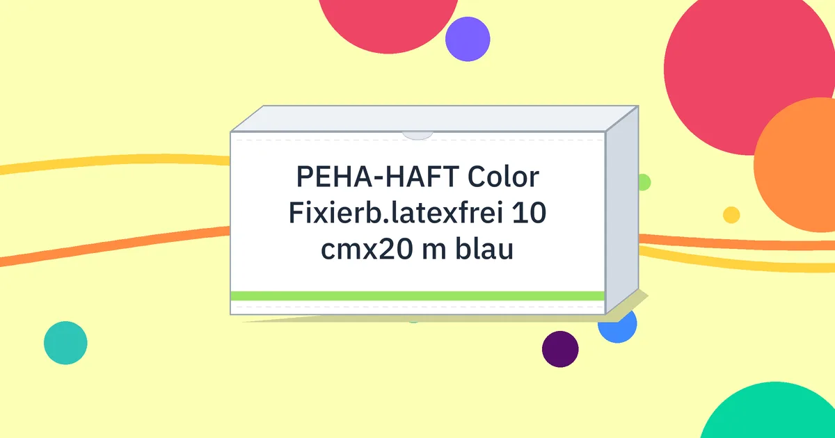 Symbolbild: Packung mit der Aufschrift PEHA-HAFT Color Fixierb.latexfrei 10 cmx20 m blau (PZN 18716503) – Verfügbarkeit und Bezug in Apotheken in Frankfurt am Main