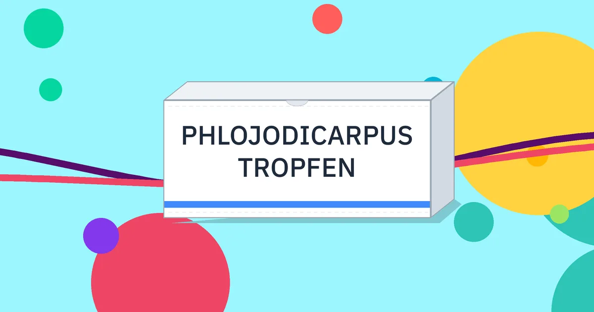 Symbolbild: Packung mit der Aufschrift PHLOJODICARPUS TROPFEN (PZN 15228588) – Verfügbarkeit und Bezug in Apotheken in Frankfurt am Main