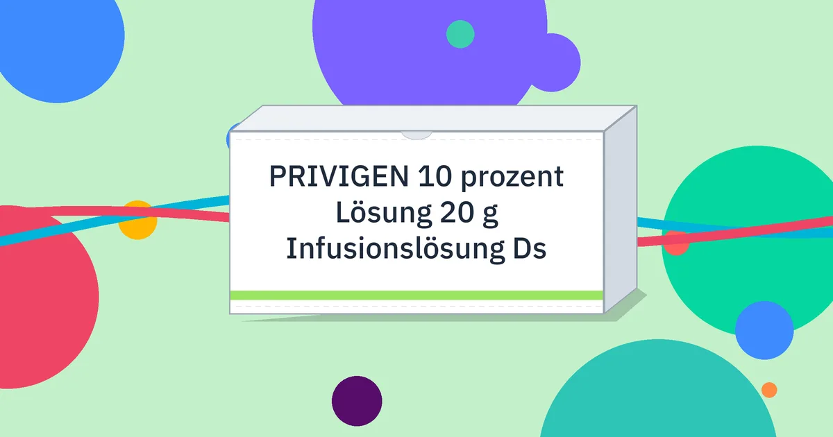 Symbolbild: Packung mit der Aufschrift PRIVIGEN 10 prozent Lösung 20 g Infusionslösung Ds (PZN 01711565) – Verfügbarkeit und Bezug in Apotheken in Frankfurt am Main