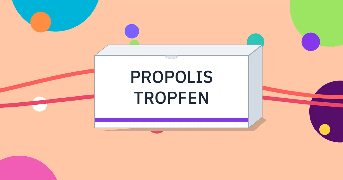 Symbolbild: Packung mit der Aufschrift PROPOLIS TROPFEN (PZN 20201634) – Verfügbarkeit und Bezug in Apotheken in Frankfurt am Main