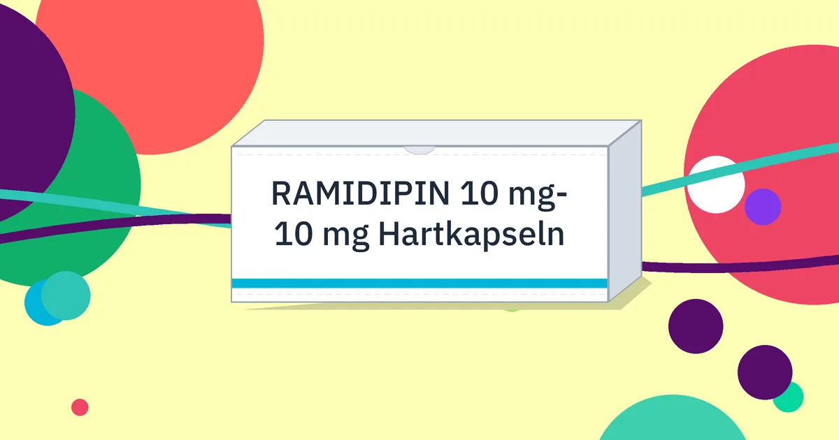 Symbolbild: Packung mit der Aufschrift RAMIDIPIN 10 mg-10 mg Hartkapseln (PZN 12520638) – Verfügbarkeit und Bezug in Apotheken in Frankfurt am Main