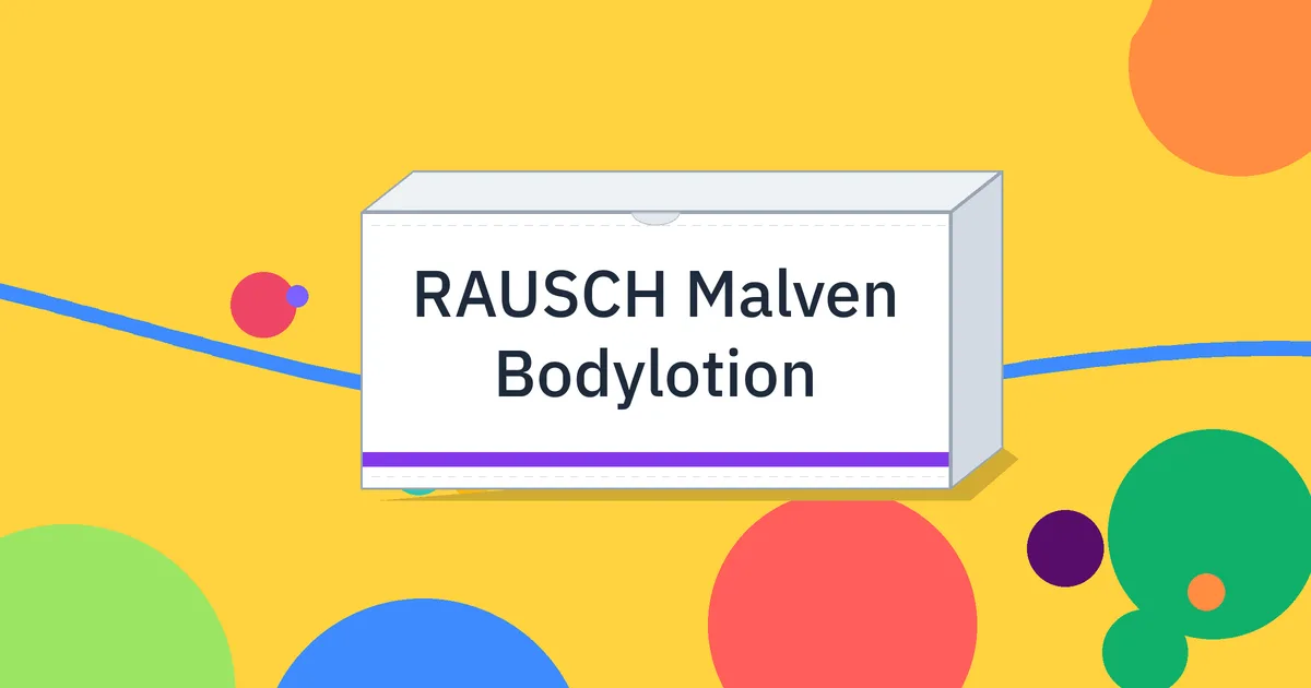 Symbolbild: Packung mit der Aufschrift RAUSCH Malven Bodylotion (PZN 15197149) – Verfügbarkeit und Bezug in Apotheken in Frankfurt am Main