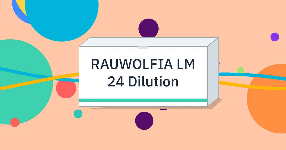 Symbolbild: Packung mit der Aufschrift RAUWOLFIA LM 24 Dilution (PZN 13046794) – Verfügbarkeit und Bezug in Apotheken in Frankfurt am Main