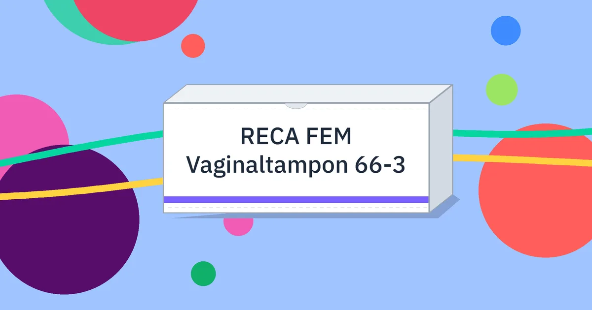 Symbolbild: Packung mit der Aufschrift RECA FEM Vaginaltampon 66-3 (PZN 02719391) – Verfügbarkeit und Bezug in Apotheken in Frankfurt am Main