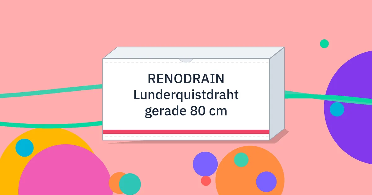 Symbolbild: Packung mit der Aufschrift RENODRAIN Lunderquistdraht gerade 80 cm (PZN 00444286) – Verfügbarkeit und Bezug in Apotheken in Frankfurt am Main