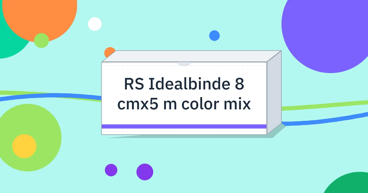 Symbolbild: Packung mit der Aufschrift RS Idealbinde 8 cmx5 m color mix (PZN 02085526) – Verfügbarkeit und Bezug in Apotheken in Frankfurt am Main