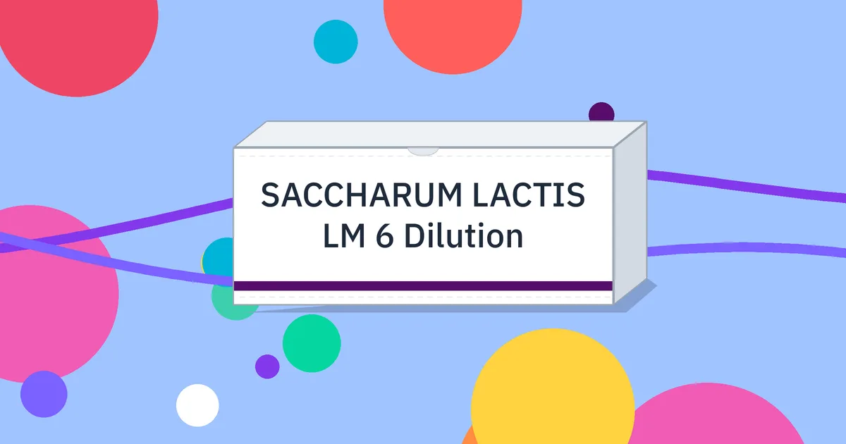 Symbolbild: Packung mit der Aufschrift SACCHARUM LACTIS LM 6 Dilution (PZN 13176634) – Verfügbarkeit und Bezug in Apotheken in Frankfurt am Main
