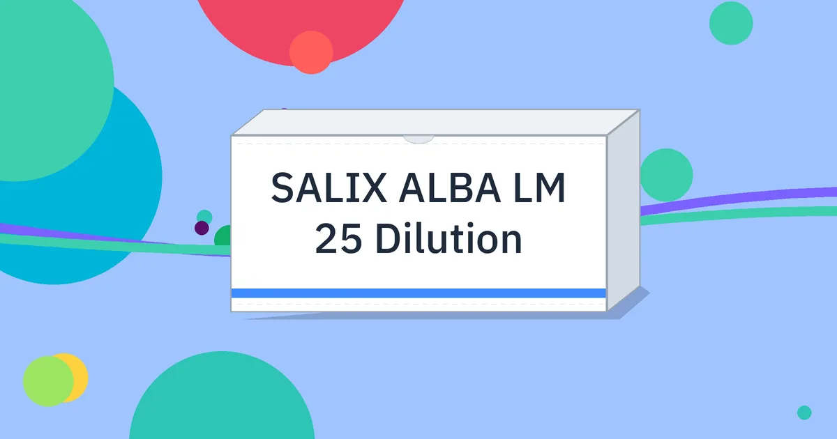 Symbolbild: Packung mit der Aufschrift SALIX ALBA LM 25 Dilution (PZN 13177792) – Verfügbarkeit und Bezug in Apotheken in Frankfurt am Main
