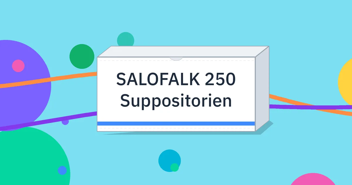 Symbolbild: Packung mit der Aufschrift SALOFALK 250 Suppositorien (PZN 00126422) – Verfügbarkeit und Bezug in Apotheken in Frankfurt am Main