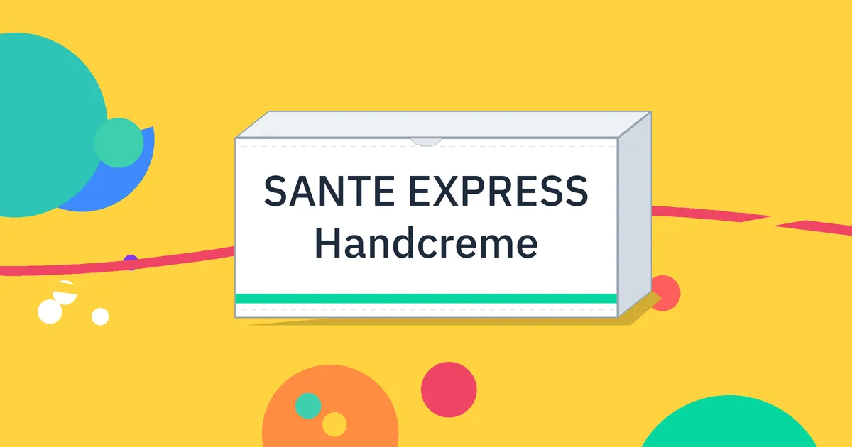 Symbolbild: Packung mit der Aufschrift SANTE EXPRESS Handcreme (PZN 19419776) – Verfügbarkeit und Bezug in Apotheken in Frankfurt am Main