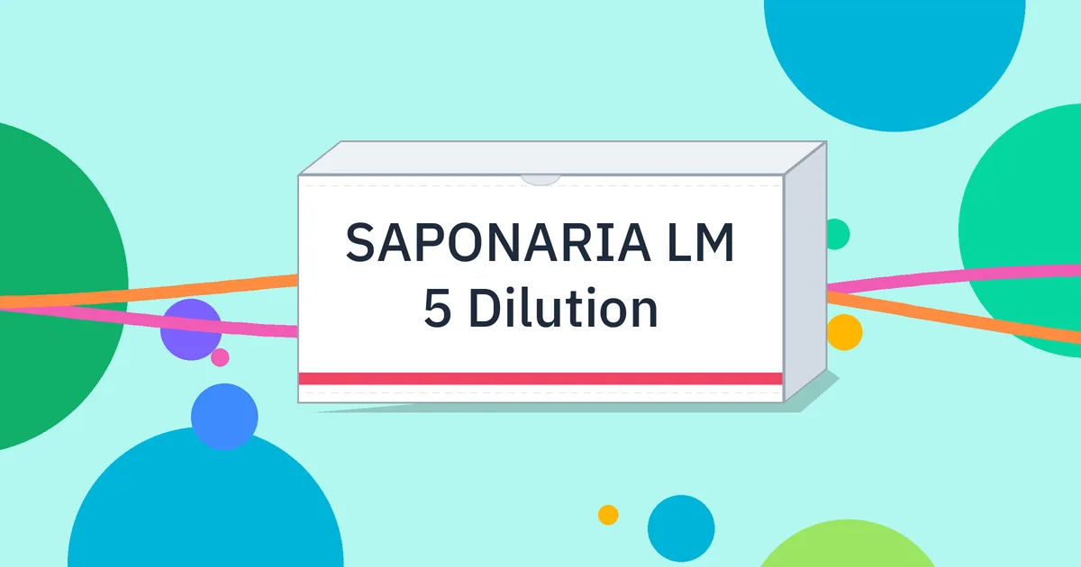 Symbolbild: Packung mit der Aufschrift SAPONARIA LM 5 Dilution (PZN 13686105) – Verfügbarkeit und Bezug in Apotheken in Frankfurt am Main