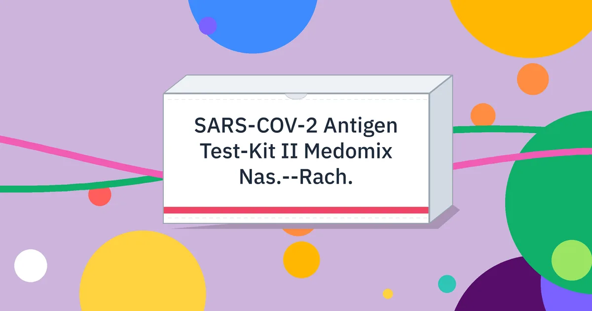 Symbolbild: Packung mit der Aufschrift SARS-COV-2 Antigen Test-Kit II Medomix Nas.--Rach. (PZN 17160825) – Verfügbarkeit und Bezug in Apotheken in Frankfurt am Main