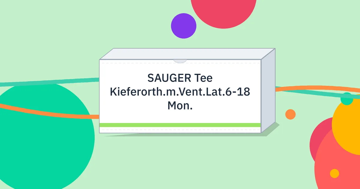 Symbolbild: Packung mit der Aufschrift SAUGER Tee Kieferorth.m.Vent.Lat.6-18 Mon. (PZN 00225029) – Verfügbarkeit und Bezug in Apotheken in Frankfurt am Main