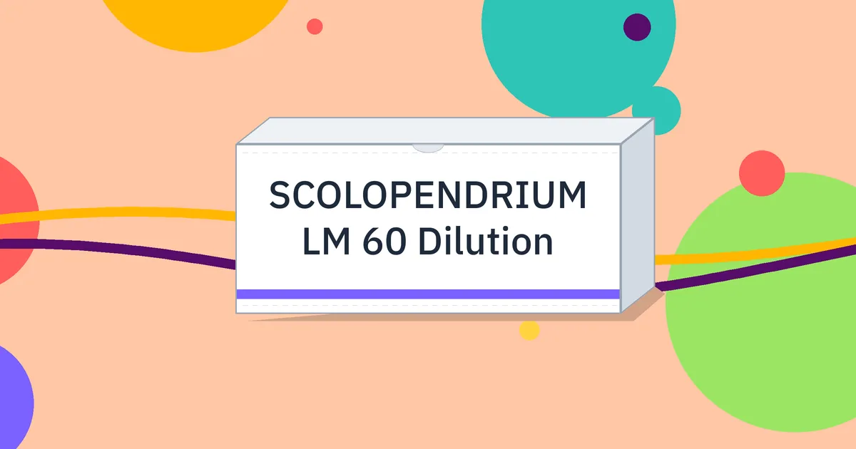 Symbolbild: Packung mit der Aufschrift SCOLOPENDRIUM LM 60 Dilution (PZN 13690710) – Verfügbarkeit und Bezug in Apotheken in Frankfurt am Main