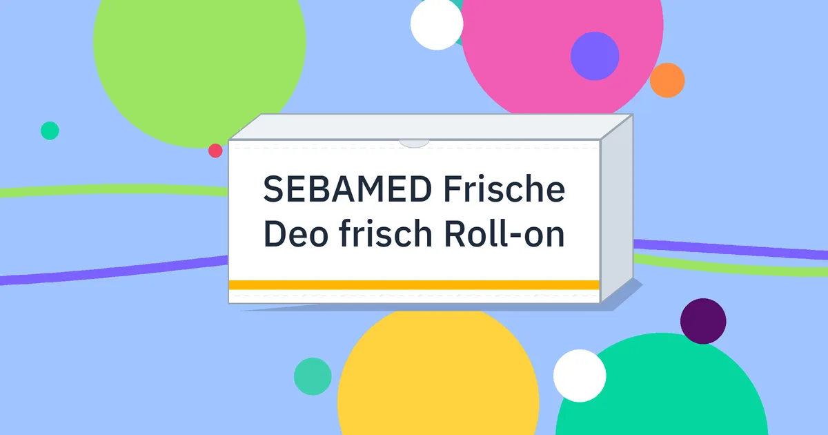 Symbolbild: Packung mit der Aufschrift SEBAMED Frische Deo frisch Roll-on (PZN 16932823) – Verfügbarkeit und Bezug in Apotheken in Frankfurt am Main