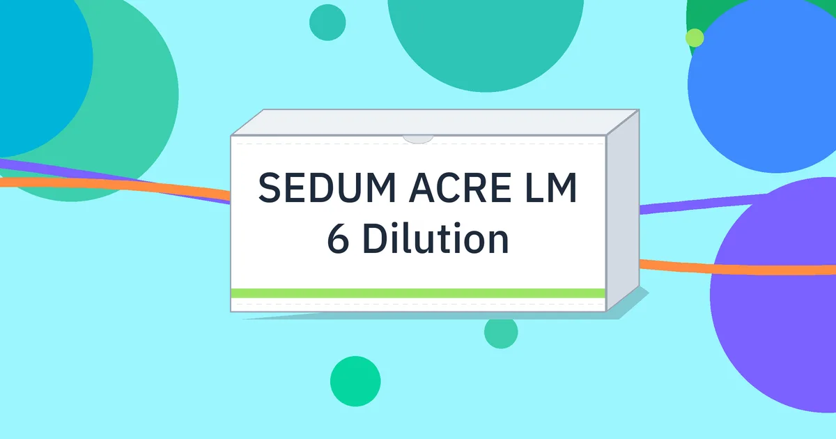 Symbolbild: Packung mit der Aufschrift SEDUM ACRE LM 6 Dilution (PZN 13691879) – Verfügbarkeit und Bezug in Apotheken in Frankfurt am Main