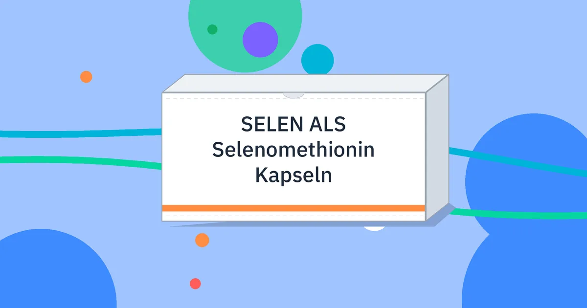 Symbolbild: Packung mit der Aufschrift SELEN ALS Selenomethionin Kapseln (PZN 19435864) – Verfügbarkeit und Bezug in Apotheken in Frankfurt am Main