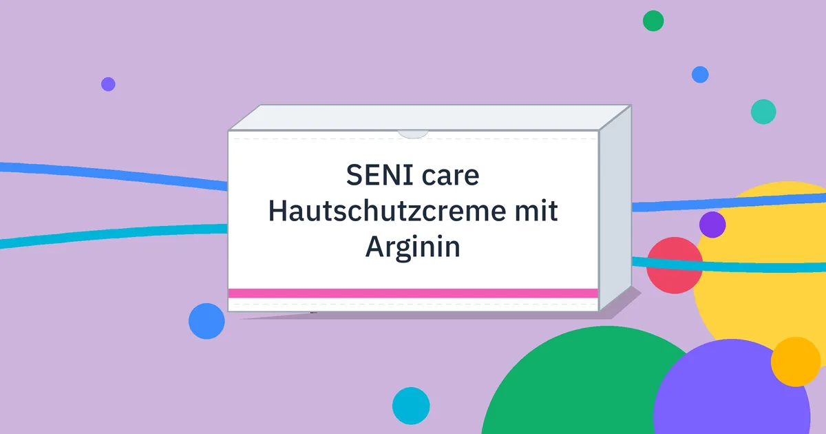 Symbolbild: Packung mit der Aufschrift SENI care Hautschutzcreme mit Arginin (PZN 15658490) – Verfügbarkeit und Bezug in Apotheken in Frankfurt am Main