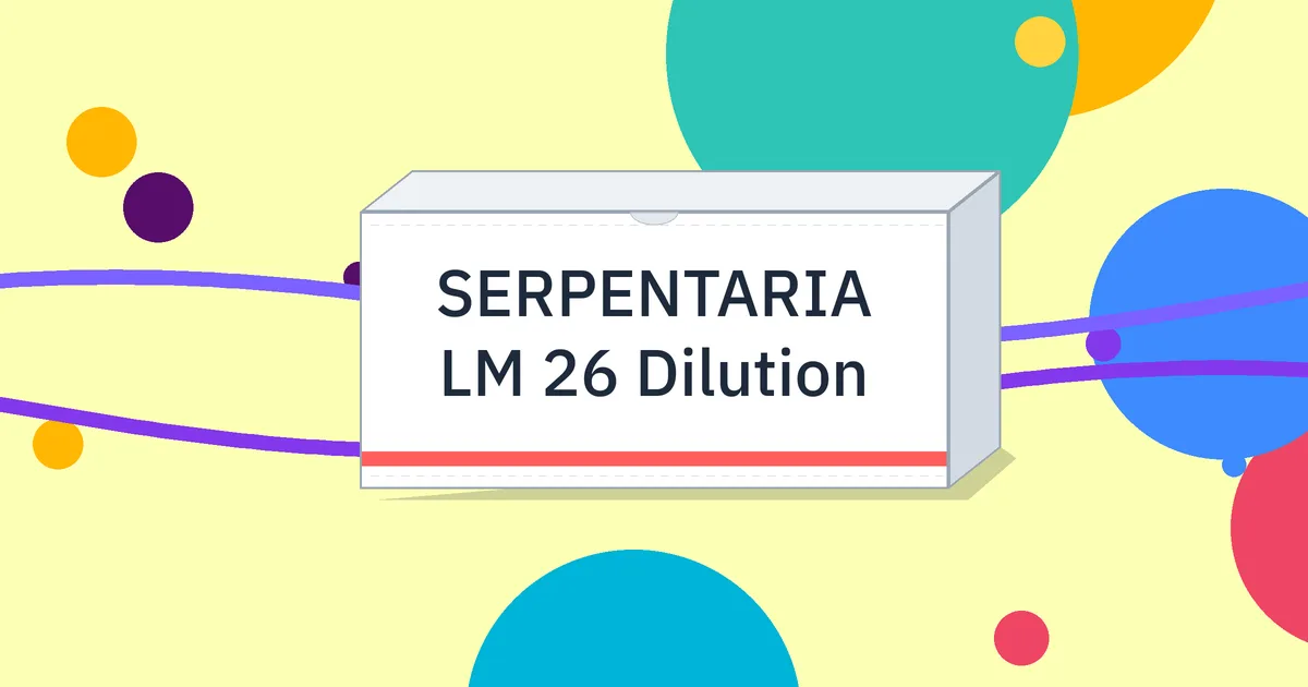 Symbolbild: Packung mit der Aufschrift SERPENTARIA LM 26 Dilution (PZN 13676549) – Verfügbarkeit und Bezug in Apotheken in Frankfurt am Main