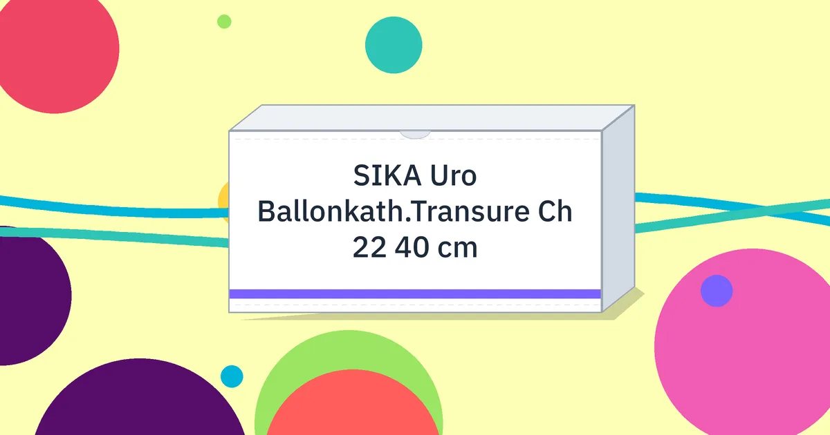 Symbolbild: Packung mit der Aufschrift SIKA Uro Ballonkath.Transure Ch 22 40 cm (PZN 03407498) – Verfügbarkeit und Bezug in Apotheken in Frankfurt am Main