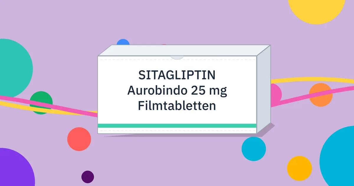 Symbolbild: Packung mit der Aufschrift SITAGLIPTIN Aurobindo 25 mg Filmtabletten (PZN 17844943) – Verfügbarkeit und Bezug in Apotheken in Frankfurt am Main
