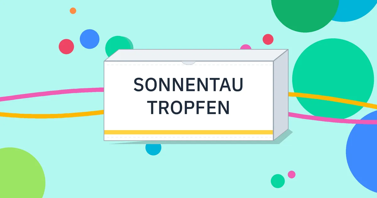 Symbolbild: Packung mit der Aufschrift SONNENTAU TROPFEN (PZN 14128057) – Verfügbarkeit und Bezug in Apotheken in Frankfurt am Main