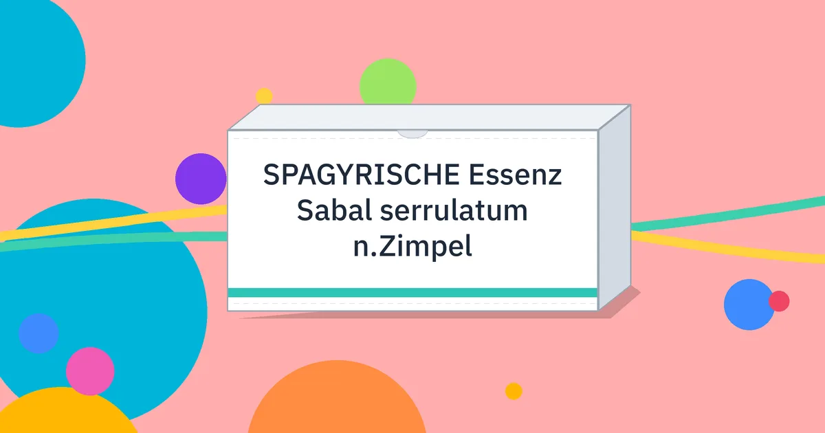 Symbolbild: Packung mit der Aufschrift SPAGYRISCHE Essenz Sabal serrulatum n.Zimpel (PZN 00917715) – Verfügbarkeit und Bezug in Apotheken in Frankfurt am Main