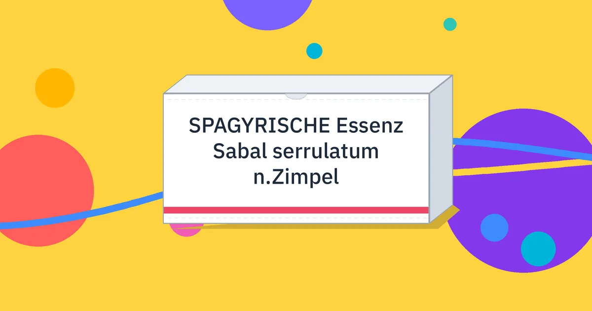 Symbolbild: Packung mit der Aufschrift SPAGYRISCHE Essenz Sabal serrulatum n.Zimpel (PZN 00917721) – Verfügbarkeit und Bezug in Apotheken in Frankfurt am Main
