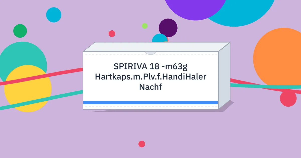Symbolbild: Packung mit der Aufschrift SPIRIVA 18 -m63g Hartkaps.m.Plv.f.HandiHaler Nachf (PZN 12388742) – Verfügbarkeit und Bezug in Apotheken in Frankfurt am Main