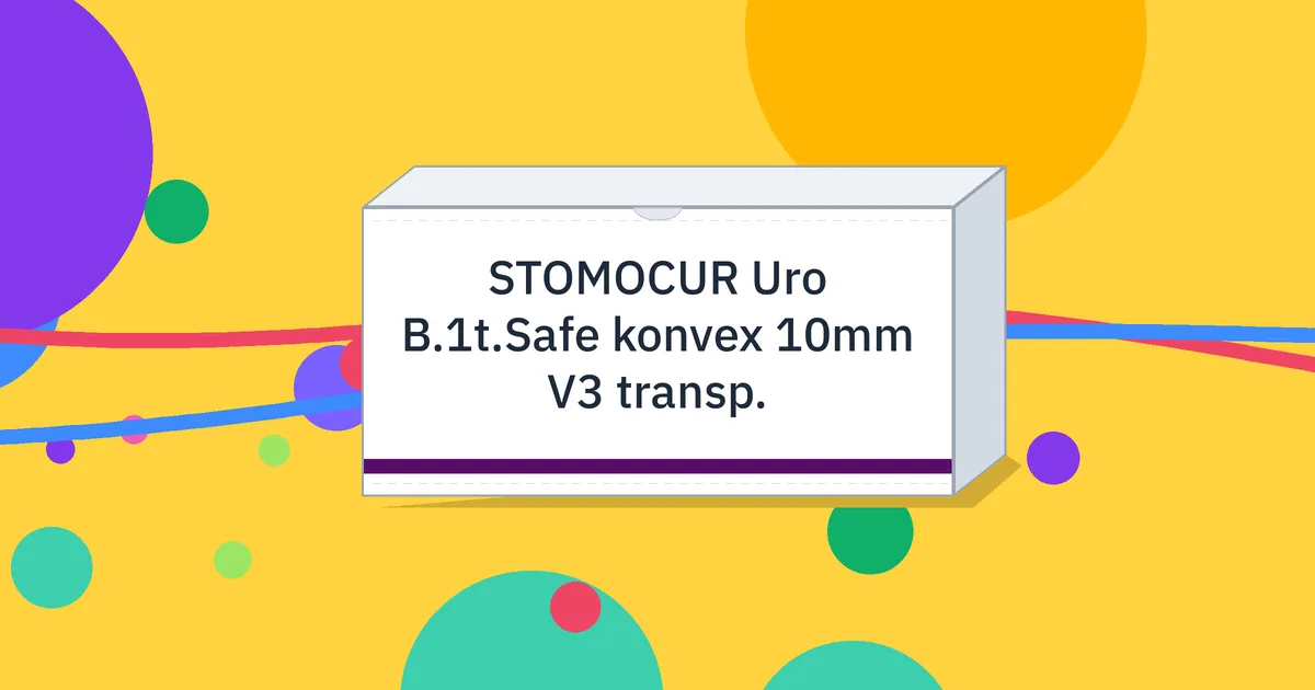 Symbolbild: Packung mit der Aufschrift STOMOCUR Uro B.1t.Safe konvex 10mm V3 transp. (PZN 16622554) – Verfügbarkeit und Bezug in Apotheken in Frankfurt am Main