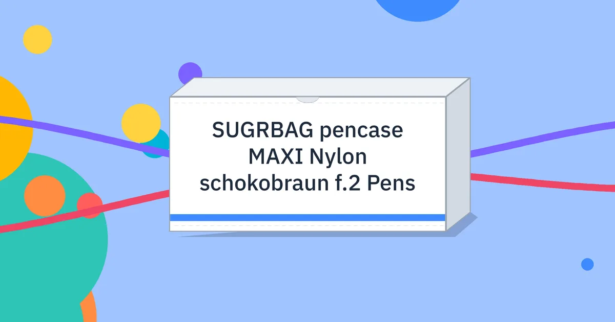 Symbolbild: Packung mit der Aufschrift SUGRBAG pencase MAXI Nylon schokobraun f.2 Pens (PZN 14202397) – Verfügbarkeit und Bezug in Apotheken in Frankfurt am Main
