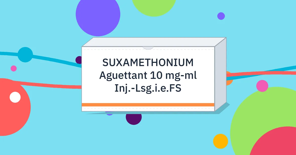 Symbolbild: Packung mit der Aufschrift SUXAMETHONIUM Aguettant 10 mg-ml Inj.-Lsg.i.e.FS (PZN 16662192) – Verfügbarkeit und Bezug in Apotheken in Frankfurt am Main