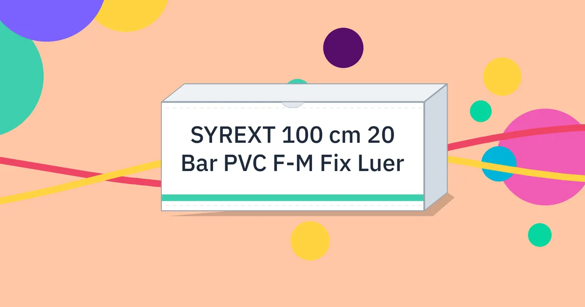 Symbolbild: Packung mit der Aufschrift SYREXT 100 cm 20 Bar PVC F-M Fix Luer (PZN 17899022) – Verfügbarkeit und Bezug in Apotheken in Frankfurt am Main