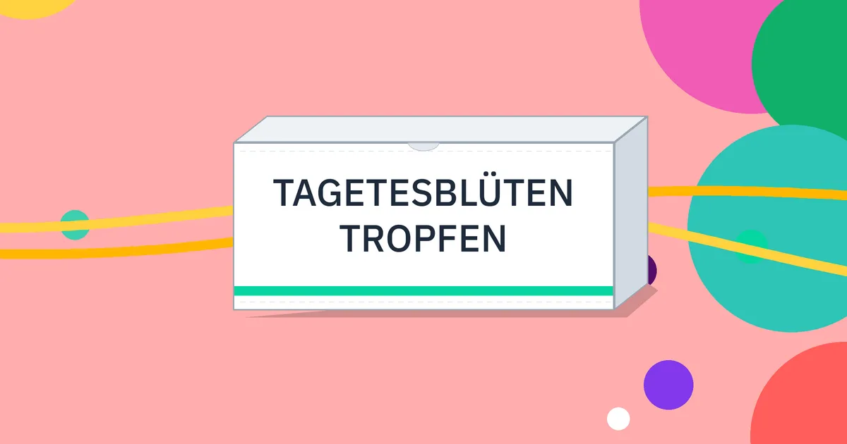 Symbolbild: Packung mit der Aufschrift TAGETESBLÜTEN TROPFEN (PZN 14283332) – Verfügbarkeit und Bezug in Apotheken in Frankfurt am Main