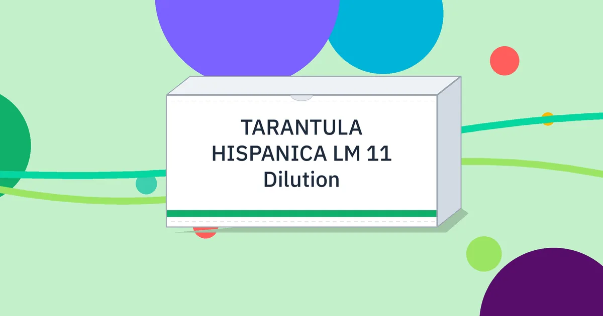 Symbolbild: Packung mit der Aufschrift TARANTULA HISPANICA LM 11 Dilution (PZN 13213915) – Verfügbarkeit und Bezug in Apotheken in Frankfurt am Main