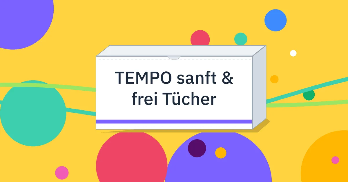 Symbolbild: Packung mit der Aufschrift TEMPO sanft & frei Tücher (PZN 08796197) – Verfügbarkeit und Bezug in Apotheken in Frankfurt am Main