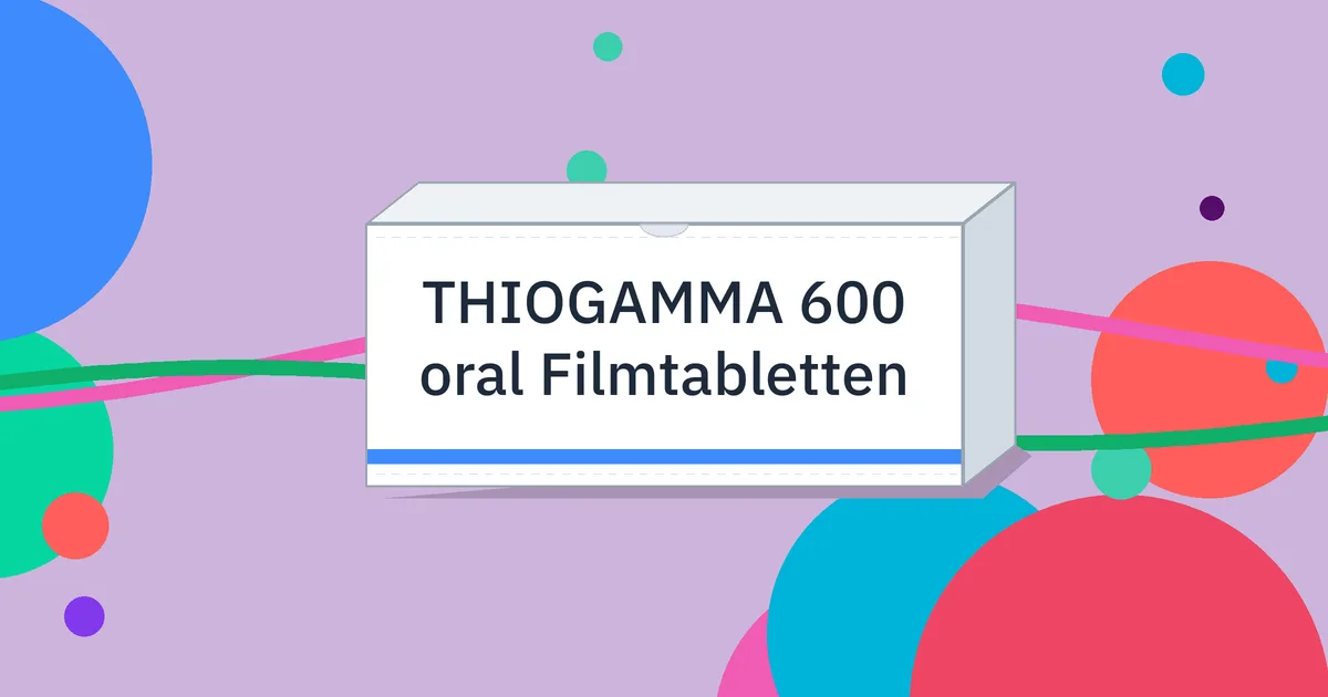 Symbolbild: Packung mit der Aufschrift THIOGAMMA 600 oral Filmtabletten (PZN 04774626) – Verfügbarkeit und Bezug in Apotheken in Frankfurt am Main