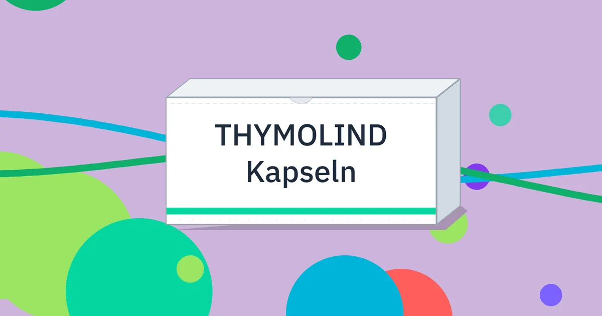Symbolbild: Packung mit der Aufschrift THYMOLIND Kapseln (PZN 16770585) – Verfügbarkeit und Bezug in Apotheken in Frankfurt am Main