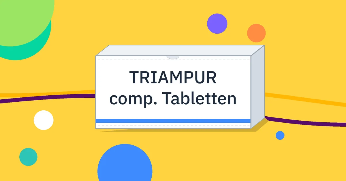 Symbolbild: Packung mit der Aufschrift TRIAMPUR comp. Tabletten (PZN 04346327) – Verfügbarkeit und Bezug in Apotheken in Frankfurt am Main