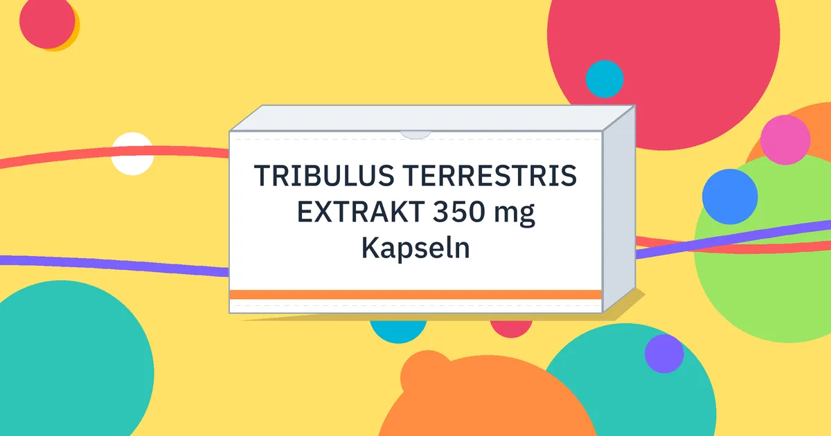 Symbolbild: Packung mit der Aufschrift TRIBULUS TERRESTRIS EXTRAKT 350 mg Kapseln (PZN 10039374) – Verfügbarkeit und Bezug in Apotheken in Frankfurt am Main
