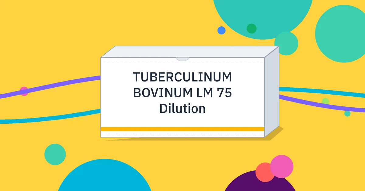Symbolbild: Packung mit der Aufschrift TUBERCULINUM BOVINUM LM 75 Dilution (PZN 13254133) – Verfügbarkeit und Bezug in Apotheken in Frankfurt am Main