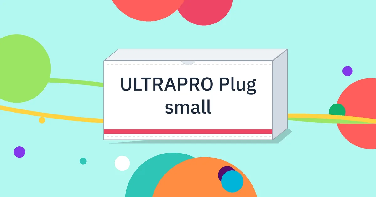 Symbolbild: Packung mit der Aufschrift ULTRAPRO Plug small (PZN 04050791) – Verfügbarkeit und Bezug in Apotheken in Frankfurt am Main