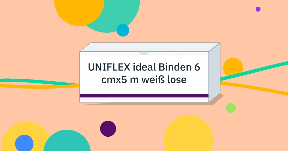 Symbolbild: Packung mit der Aufschrift UNIFLEX ideal Binden 6 cmx5 m weiß lose (PZN 03248433) – Verfügbarkeit und Bezug in Apotheken in Frankfurt am Main