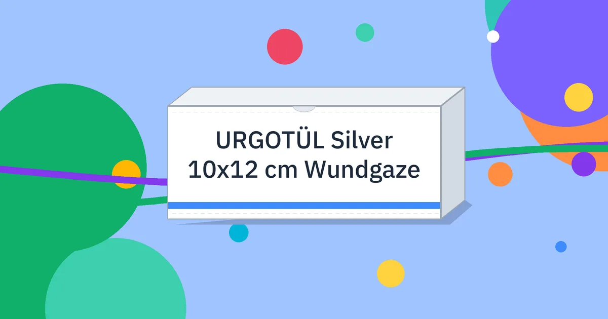 Symbolbild: Packung mit der Aufschrift URGOTÜL Silver 10x12 cm Wundgaze (PZN 04667356) – Verfügbarkeit und Bezug in Apotheken in Frankfurt am Main