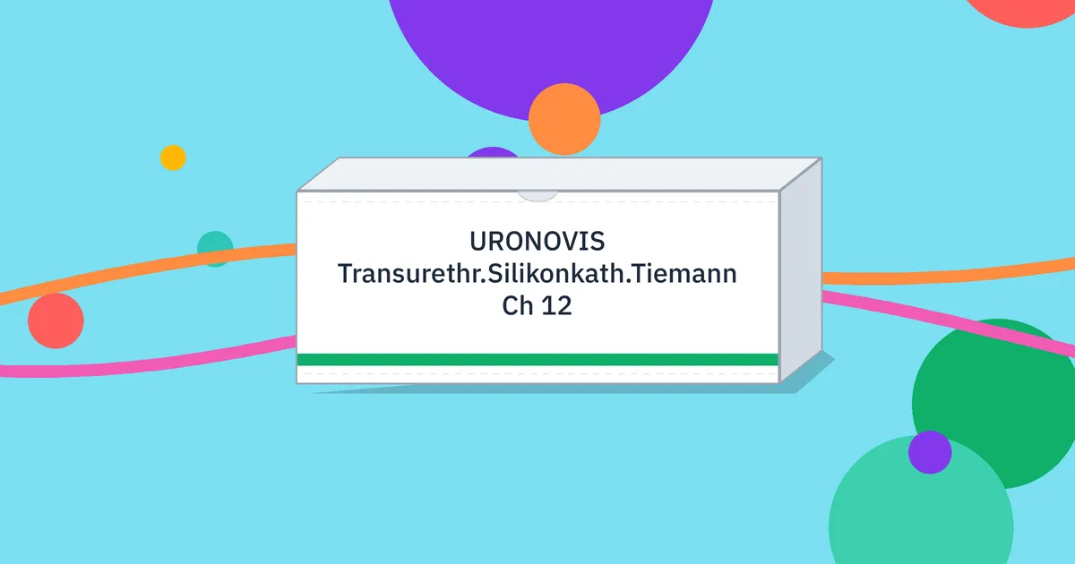 Symbolbild: Packung mit der Aufschrift URONOVIS Transurethr.Silikonkath.Tiemann Ch 12 (PZN 00795838) – Verfügbarkeit und Bezug in Apotheken in Frankfurt am Main