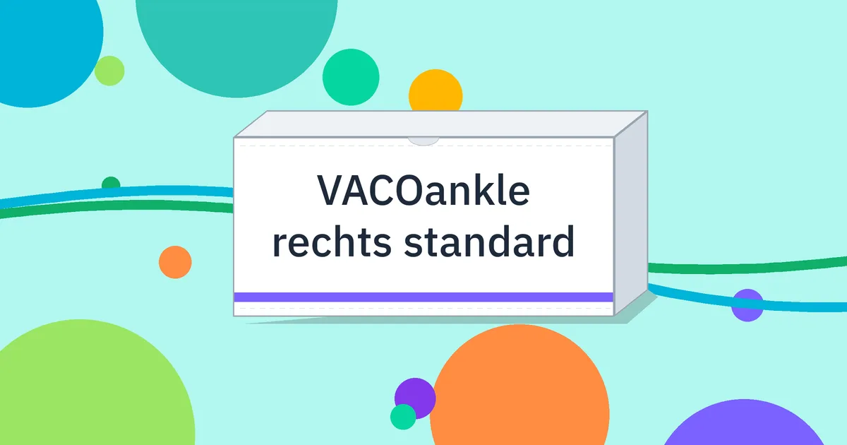 Symbolbild: Packung mit der Aufschrift VACOankle rechts standard (PZN 06881160) – Verfügbarkeit und Bezug in Apotheken in Frankfurt am Main