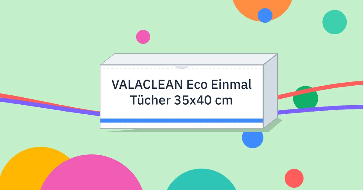 Symbolbild: Packung mit der Aufschrift VALACLEAN Eco Einmal Tücher 35x40 cm (PZN 03128002) – Verfügbarkeit und Bezug in Apotheken in Frankfurt am Main