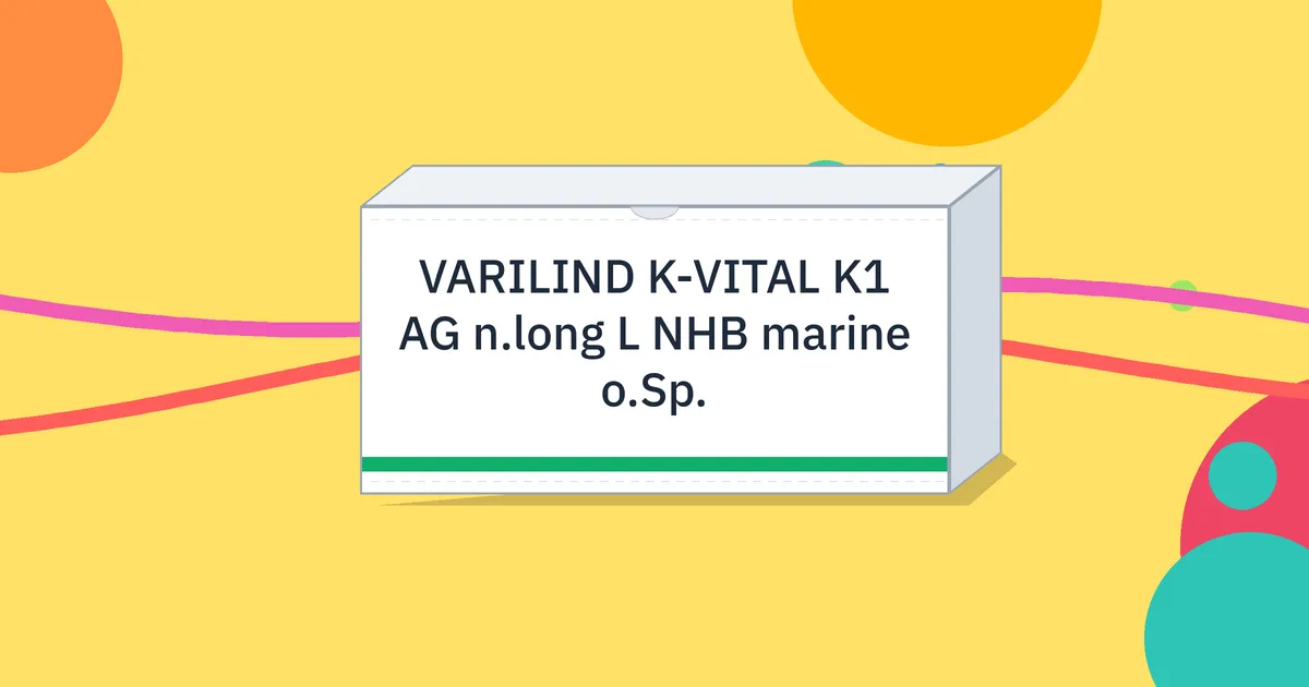 Symbolbild: Packung mit der Aufschrift VARILIND K-VITAL K1 AG n.long L NHB marine o.Sp. (PZN 20563283) – Verfügbarkeit und Bezug in Apotheken in Frankfurt am Main
